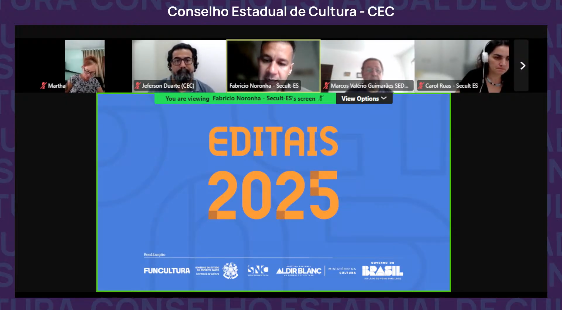 SECULT - Propostas dos Editais 2025 são apresentadas na 181ª Reunião ...